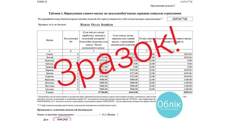 Звіт з ЄСВ за 2020 рік зразок Бухгалтерська компанія «Облік