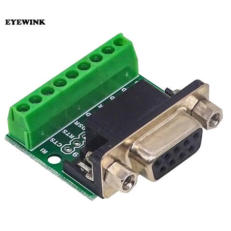 1pcs db9 9pin male female 직렬 포트 커넥터 터미널 어댑터 d sub com 티몬