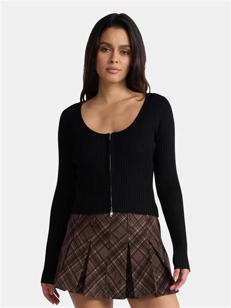 Madden Nyc Womens Zip Top With Long Sleeves Sizes Xxs 2xl