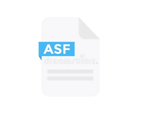 File Format Asf Logo Design Document File Icon Element For Applications Stock Vector