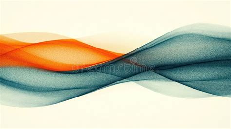 Abstract Waves In Orange And Blue Create A Fluid Dynamic Visual Effect Stock Illustration