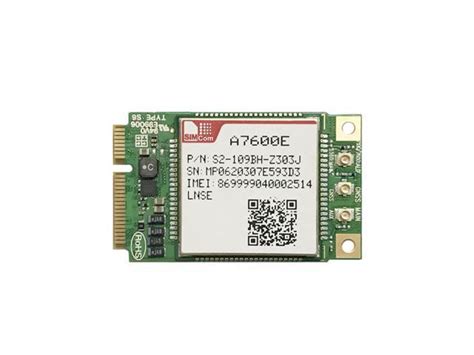Simcom A7600e A7600e Lnse Pcied Lte Cat1 Mini Pcie Module Fdd Lte B1 B3 B5 B7 B8 B20 B38 B40