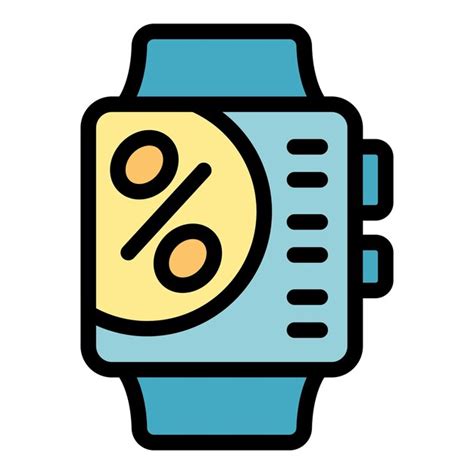 Premium Vector App Smartwatch Icon Outline Vector Run Program Care Device Color Flat