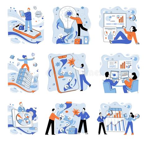 Innovation Business Analyzing Data Heartbeat Prosperous Innovation Business Stock Vector