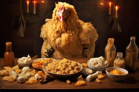 Premium Photo Nugget Nectar A Visual Feast Chicken Nugget