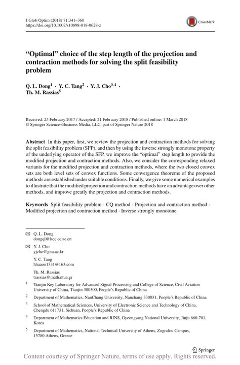 optimal choice of the step length of the projection and contraction methods for solving the