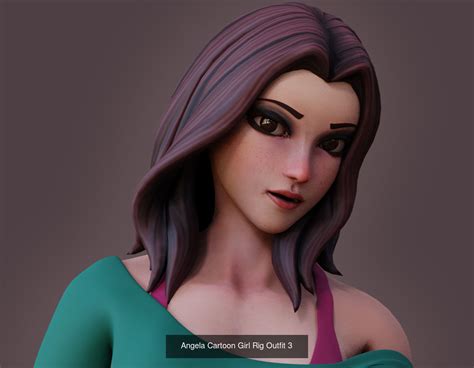 3d Model Collection Cartoon Girl Rig 4 Vr Ar Low Poly Cgtrader