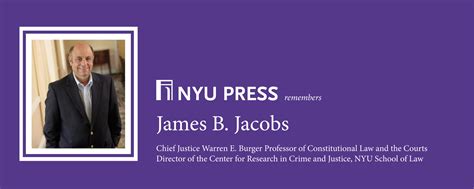 Remembering James B Jacobs Nyu Press