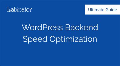 How To Speed Up Wordpress Backend And Admin Panel
