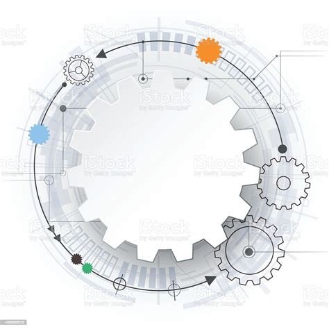 벡터 3d 종이 기어 휠 회로 기판 0명에 대한 스톡 벡터 아트 및 기타 이미지 0명 2015년 Cpu Istock