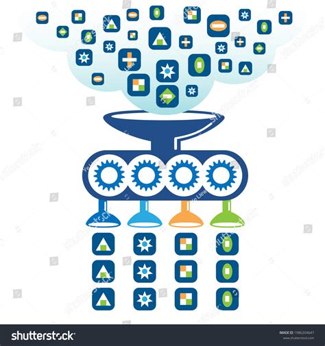 Data Sorting Filtering Concept Raw Data Stock Vector Royalty Free
