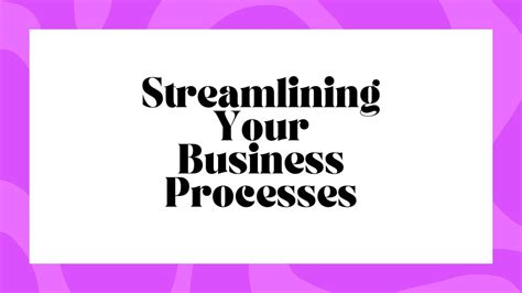 Streamlining Your Business Processes E Book