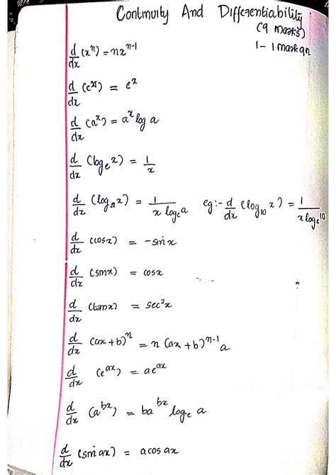Continuity And Differentiability Maths Studocu