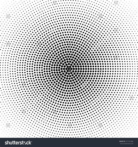 Vector Radial Gradient Halftone Black Background Stock Vector Royalty Free 377101486