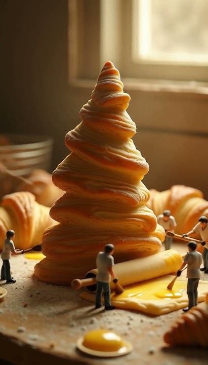 꼬마 제빵사들이 거대한 크루아상 케이크를 만들어요 Youtube
