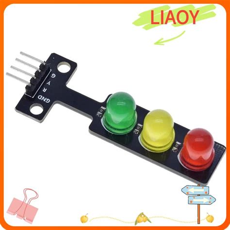 Liaoying1 Led Traffic Light Module Mini 5mm 3 Traffic Light Display Module Creative Red
