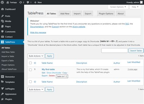Create Useful And Attractive Tables With The Help Of The Tablepress Plugin