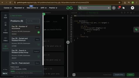 Gfg160daysofcode Java Dsa Problemsolving Arraysearch Linearsearch