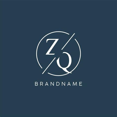 Initial Letter Zq Logo Monogram With Circle Line Style 27219462 Vector