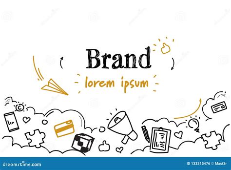 branding business creative development brand concept sketch doodle horizontal isolated copy
