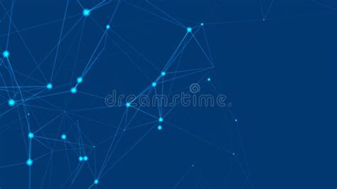 Abstract Digital Connection Moving Dots And Lines Technology Background Network Connection
