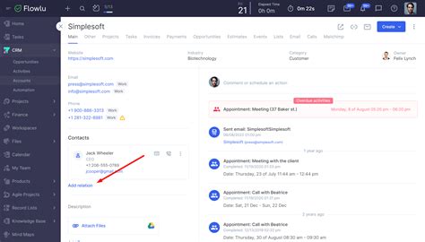 Flowlu Help Center Contact And Organization Pages