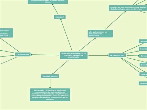 Derechos Fundamentales Y Sus Mecanismos De Mind Map