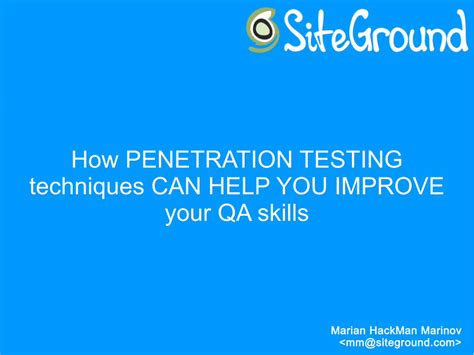 Pdf How Penetration Testing Techniques Can Help You Improve Your Qa Skills Dokumen Tips