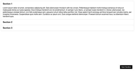 Accessible Accordion Example Codesandbox
