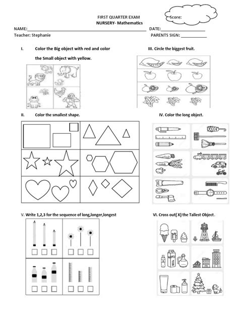 Nursery Math Pdf