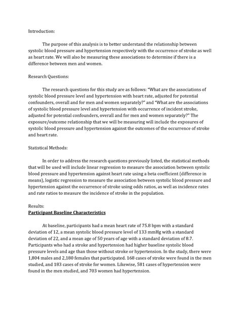 Biostatistics Final Exam Script Introduction The Purpose Of This