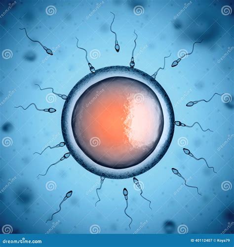 Human Sperm Cells Moving On Blue Background Natural Fertilization Of