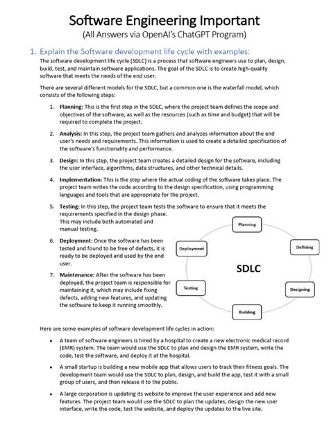 Software Engineering Important Pdf Software Development Process Software Testing