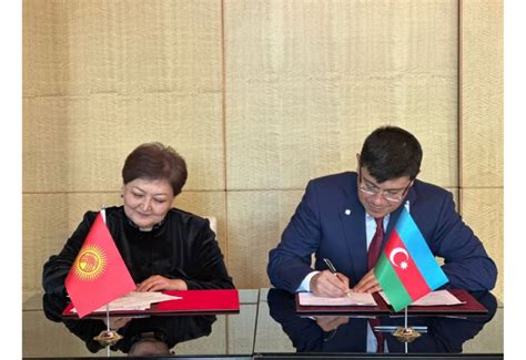 Подписан Меморандум о взаимопонимании между Азербайджаном и Кыргызстаном ФОТО