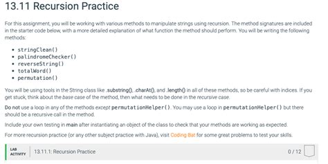 1311 Recursion Practice For This Assignment You