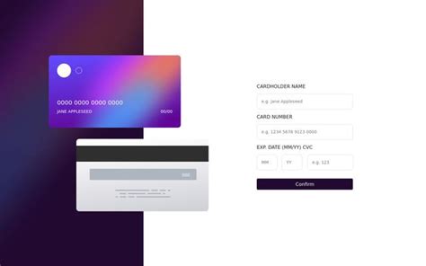 Frontend Mentor Interactive Card Details Using Bootstrap Coding