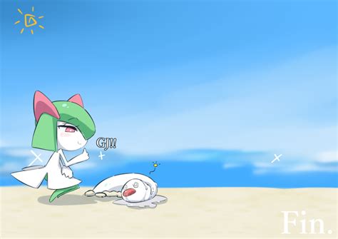 Rule 34 Bangs Beach Blue Background Blue Sky Blurry Blurry Background Bright Pupils Closed