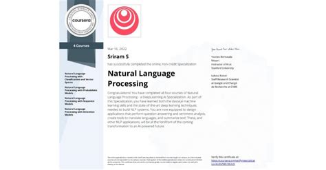Sriram Srikanth On Linkedin Naturallanguageprocessing Specialization
