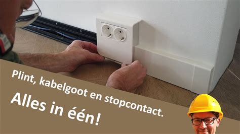 Plint Kabelgoot En Stopcontact In Een Zelf Een Huis Bouwen Youtube