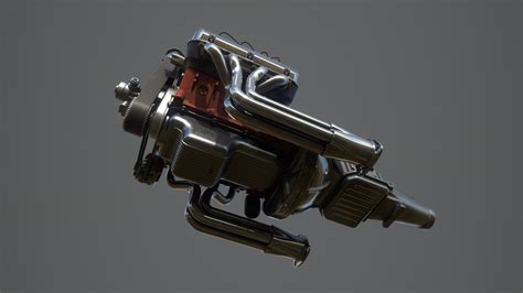 3d Model Hemi Gasser V8 Engine Vr Ar Low Poly Cgtrader