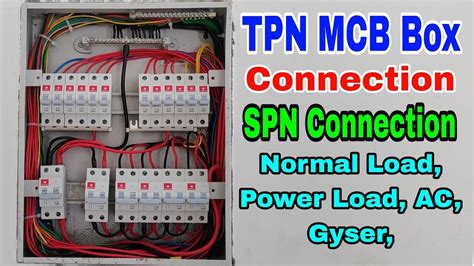 Tpn Mcb Box Connection To Spn Circuit Line ।। Mcb Box Connection ।। Mcb