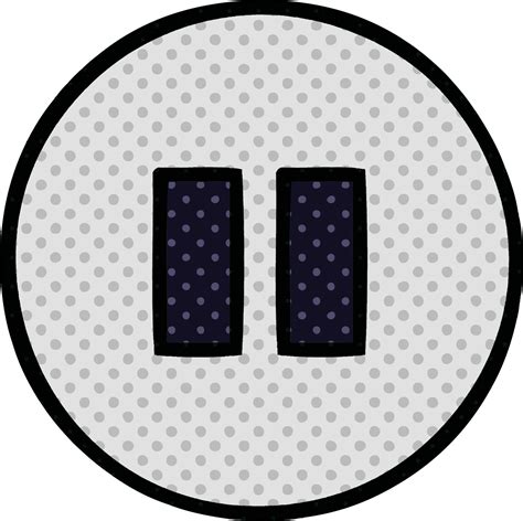 Comic Book Style Cartoon Pause Button 10277221 Vector Art At Vecteezy