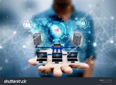 3d Rendering Computer Network Stock Illustration 1114316456 Shutterstock