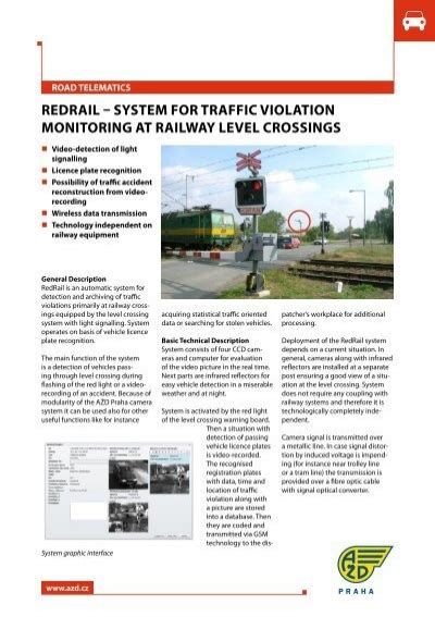Redrail System For Traffic Violation A D Praha Sro