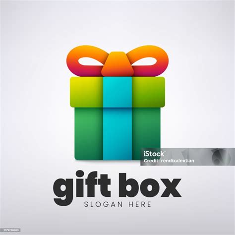 선물 상자 로고 디자인 크리 에이 티브 패키징 회사 벡터 일러스트 레이 션 3차원 형태에 대한 스톡 벡터 아트 및 기타 이미지 3차원 형태 개념 공휴일 Istock
