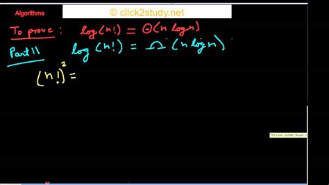 algorithms example 1 001 proving logn is in Θ nlogn youtube