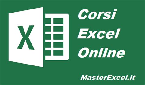 Come Imparare Excel MasterExcel It Tutorial Corsi Esercizi