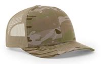 Richardson 112 6 Panel Trucker Printed Camo Mesh Back Cap Capwholesalers