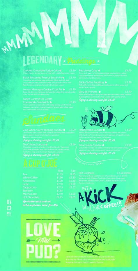 Menu At Unicorn Pub And Bar Warwick