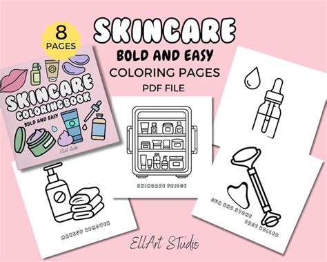 Skincare Bold And Easy Coloring Pages Relaxing Bold Coloring Book For